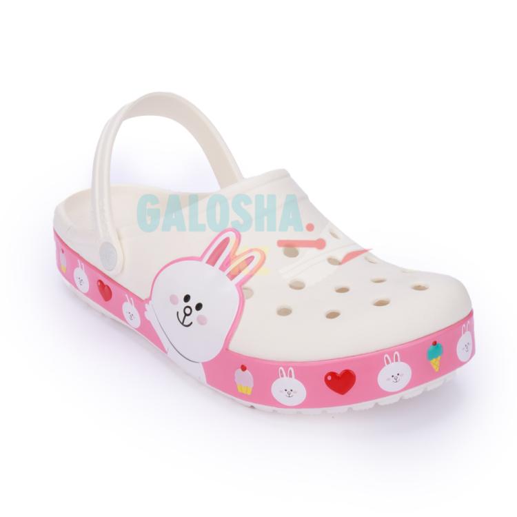 Белые с зайчиком CROCS Crocband™ LINE Friends Clog